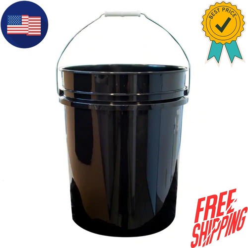 10 Pack Black Pail 5 Gallon Top Notch Plastic Grip Handle Secure ...