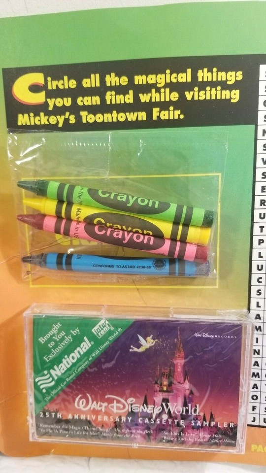 Disney World 25th Anniversary - Magic Fun Kit- NATIONAL INTER RENT ...