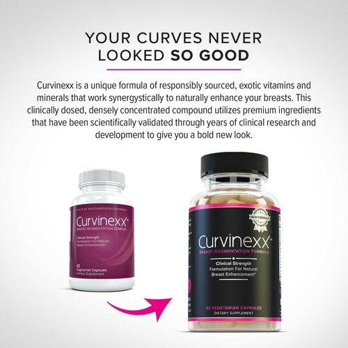 CURVINEXX Natural Breast Lifting Pills, Growth & Augmentation Formula ...