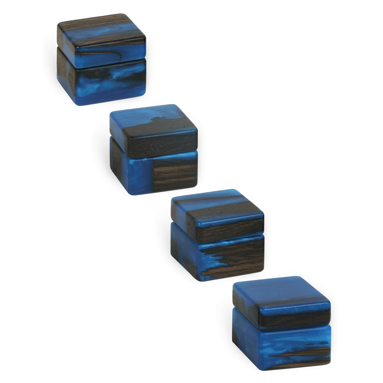 MUSE - Deep Blue Resin & Wood Engagement Ring Box | Wooden Proposal ...