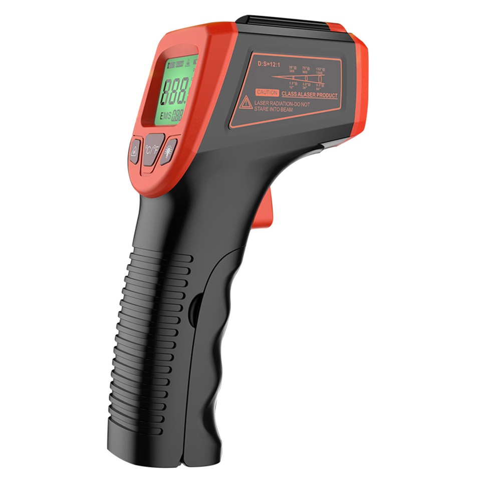 Non-contact Temperature Gun Digital Laser-Infrared Thermometer LCD IR ...