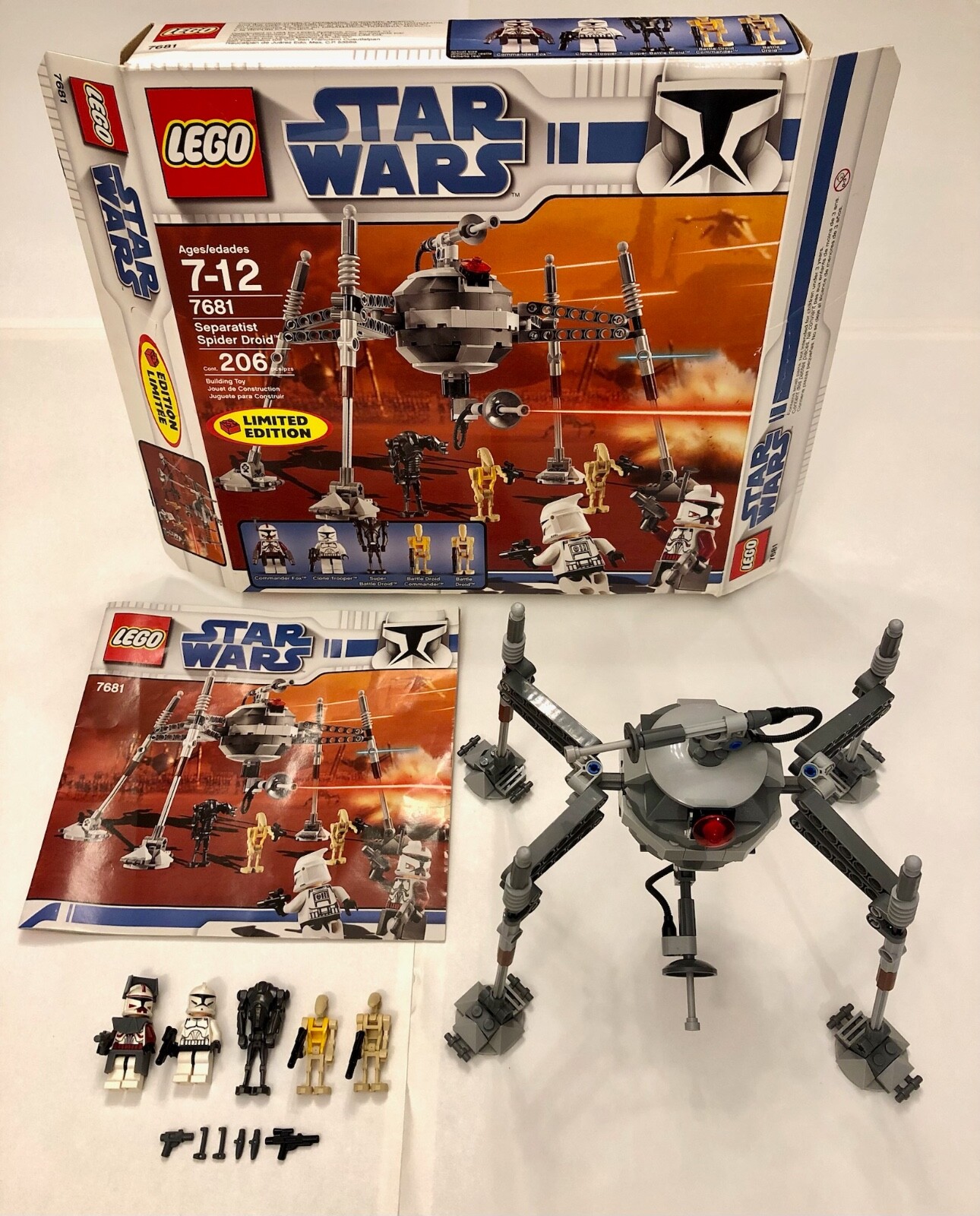 Complete LEGO 7681 Star Wars Separatist Spider Droid COMMANDER FOX ...