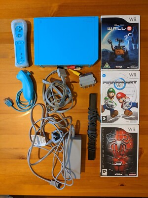 Nintendo Wii Blue Game Console Bundle Full Set Up Tested Working | eBay UK