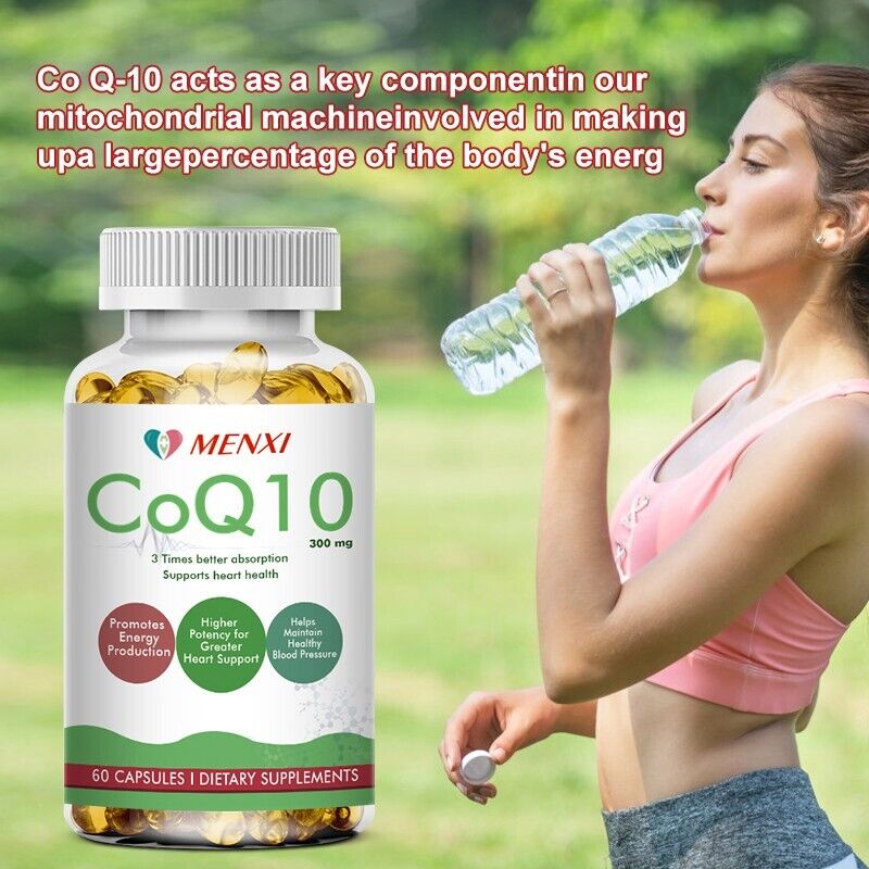 MENXI CoQ10 300mg 360 Softgels High Potency Coenzyme Q10 Heart Health ...