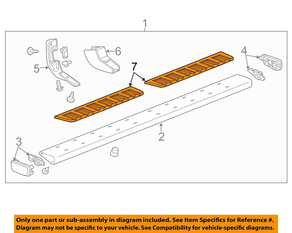 GM OEM 08-20 Enclave Cab Running Board-Step Pad 84106539 | eBay