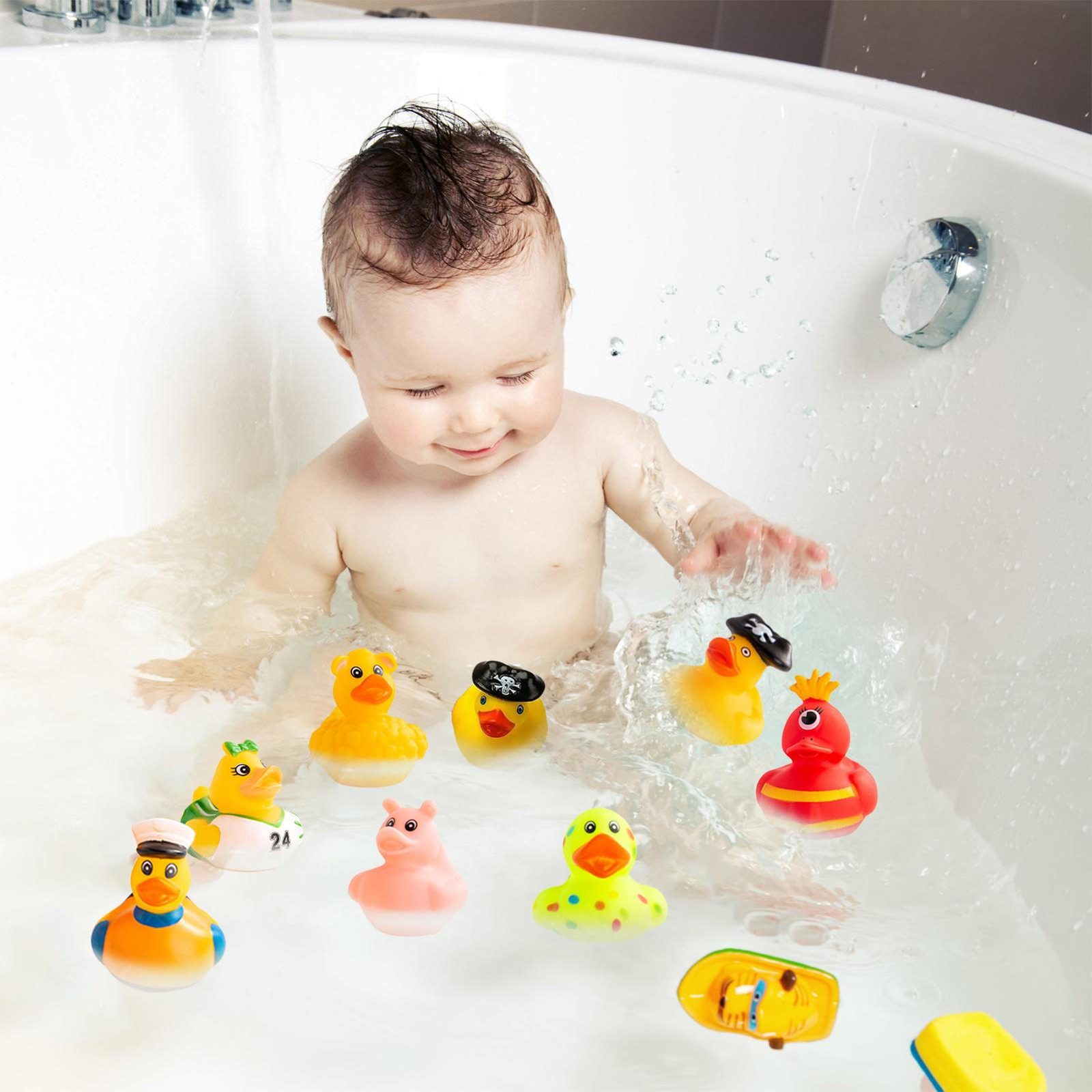 20PCS Rubber Bath Ducks Squeaky Pool Water Game Fun Sound Toys | eBay ...
