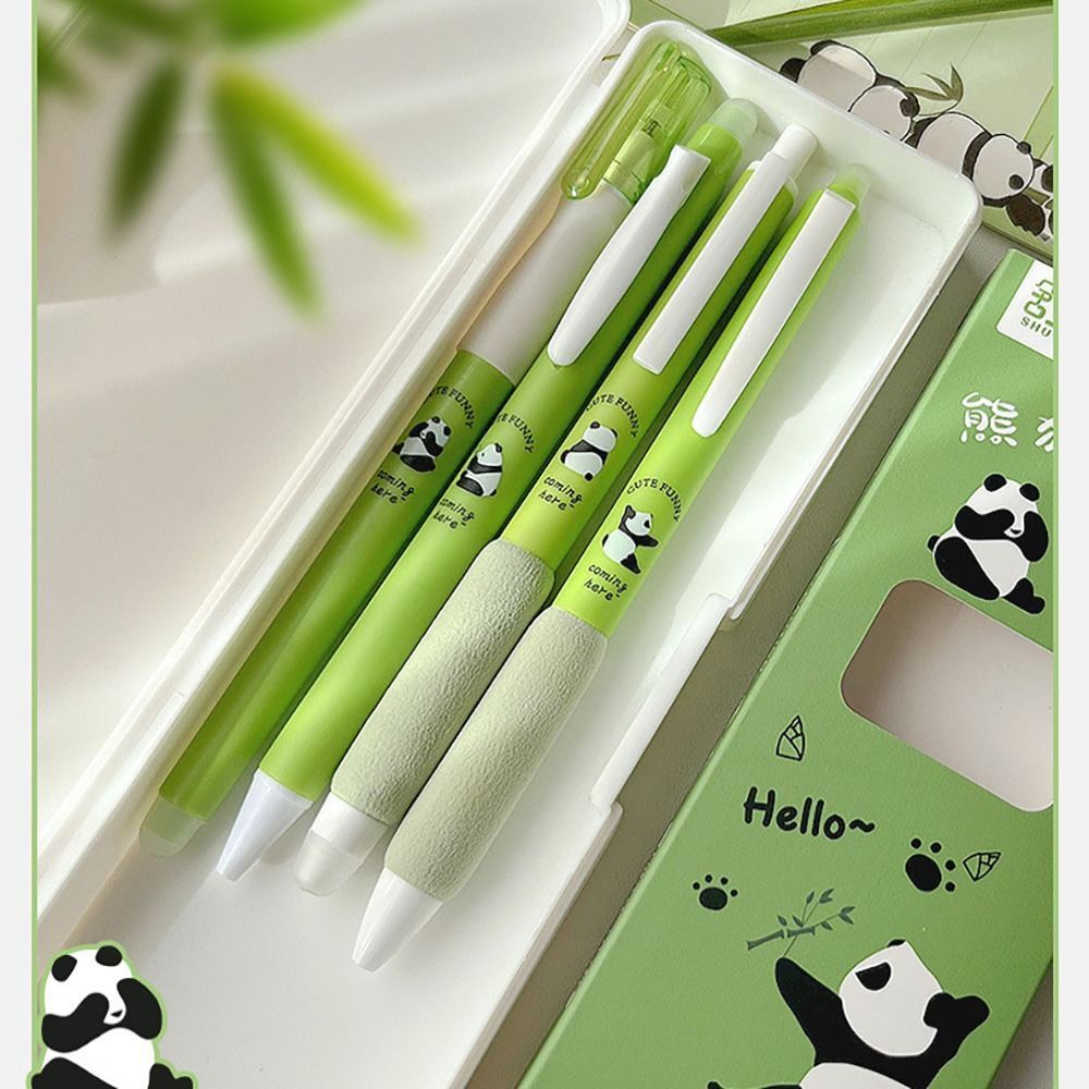 4Pcs/Set 0.5mm Panda Magic Pens Plastics Gel Pens Cartoon Animals ...