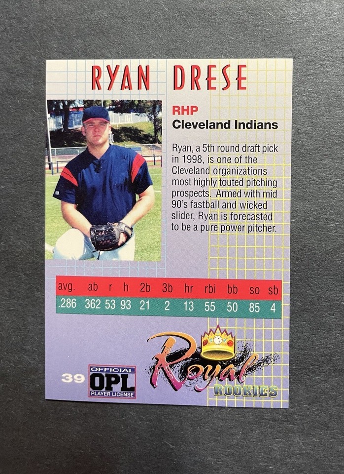 2000 Royal Rookies Autographs Ryan Drese /4950 Cleveland Indians #39 | eBay