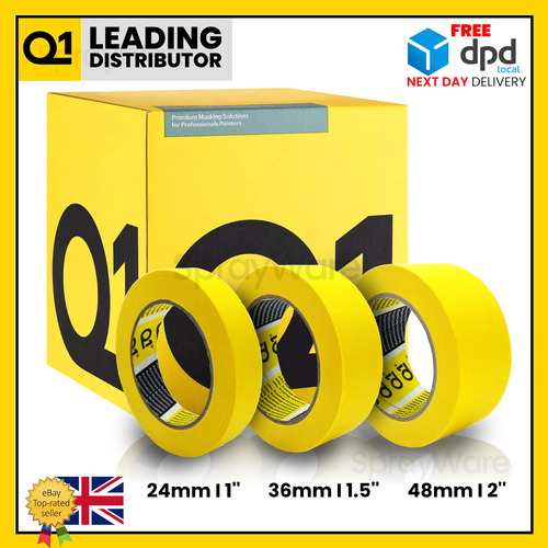 Q1 Masking Tape Roll DIY 24/36/48mm Painter Professional Tape 110c Full ...