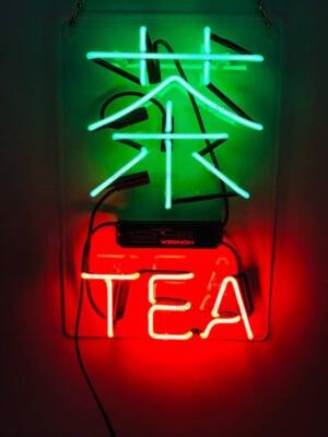 Chinese Tea Neon Sign Light Man Cave Windows Wall Hanging Real Glass ...