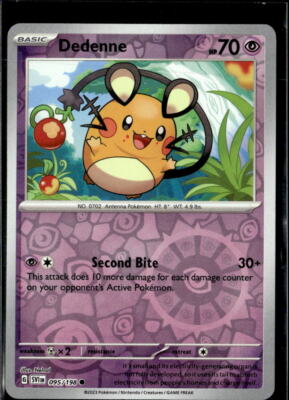 Pokemon Dedenne 095/198 Scarlet Violet Base Reverse Holo Common 2 Card ...
