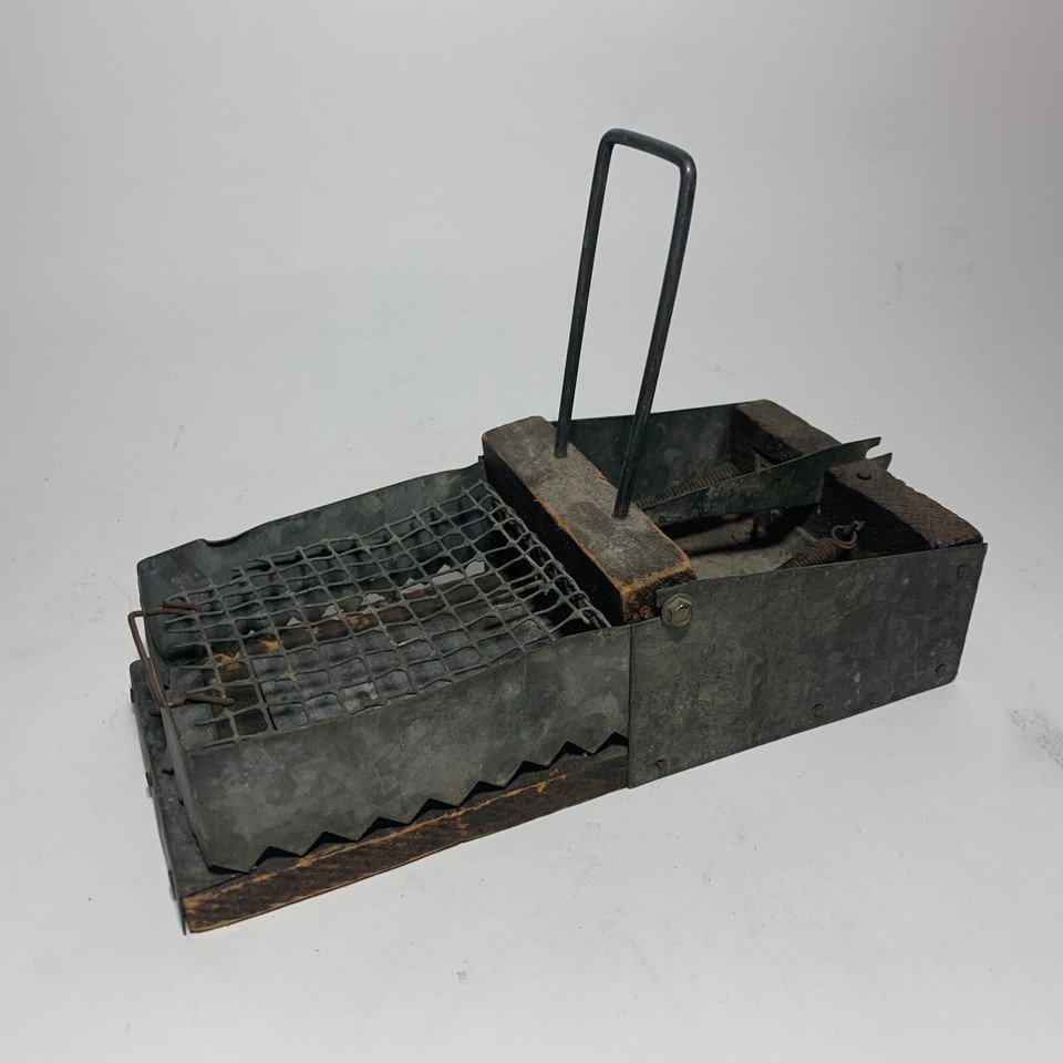 1920s The Faultless Rat Killer - Large Antique Mouse Trap - Toothed Jaw ...