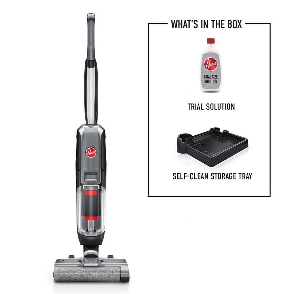 HOOVER Streamline Wet/Dry Hard Floor Cleaner & Vacuum w/ Self Cleaning ...