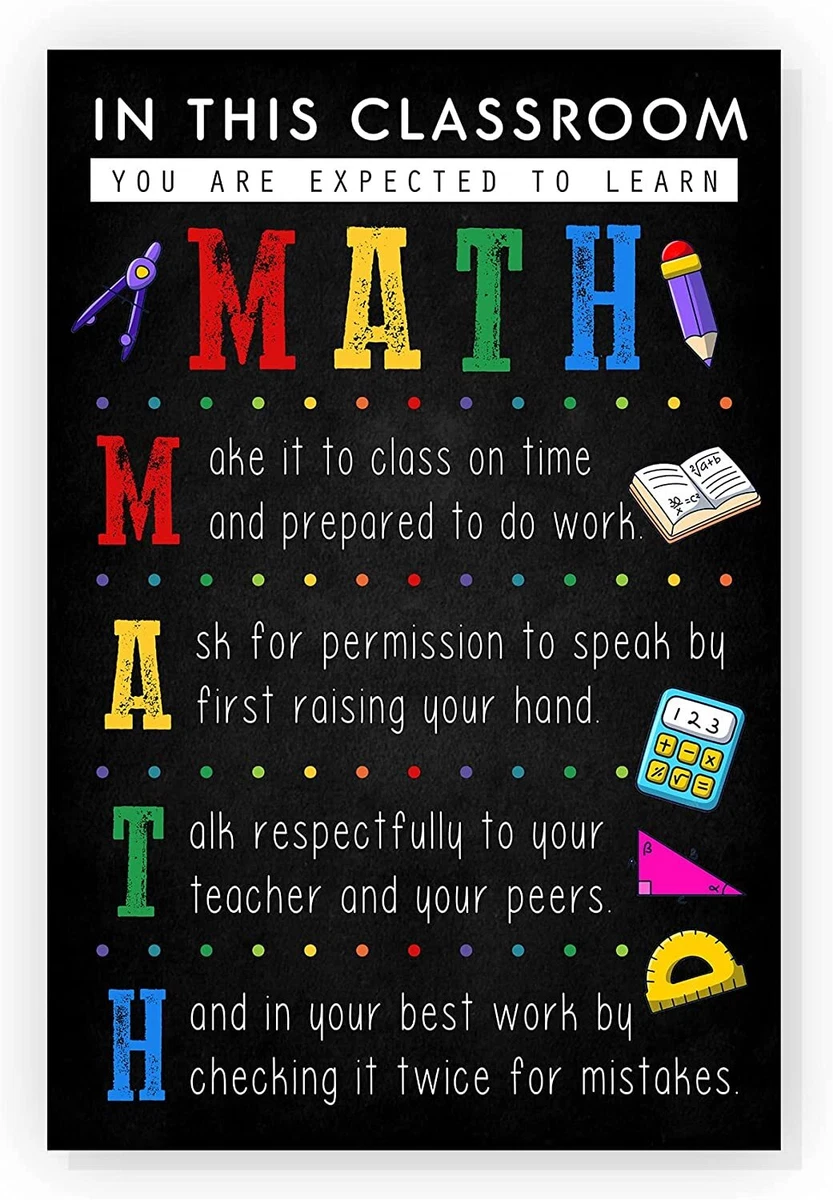Math Classroom Posters For Cheap