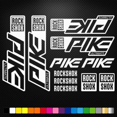 ROCK SHOX PIKE KIT Vinyl Decals Stickers Sheet Bike Frame Cycle Cycling ...