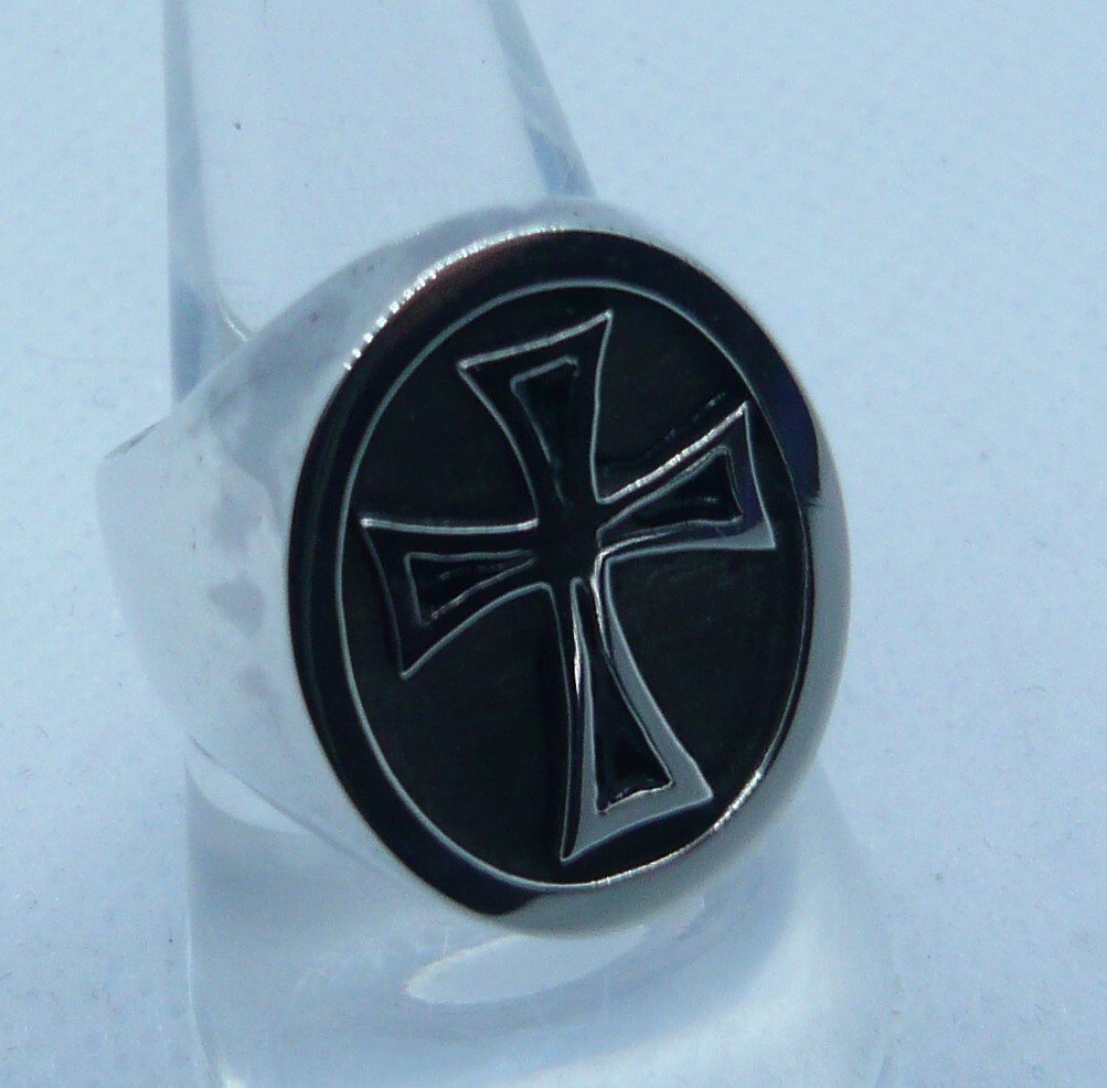 ANELLO CROCE CAVALIERI TEUTONICI ARGENTO 925 TEUTONIC CROSS RING ST ...
