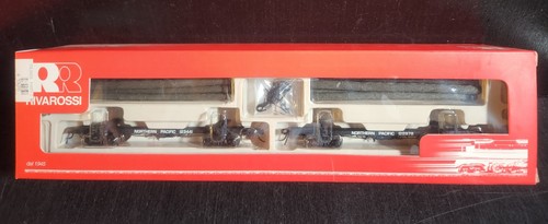 RIVAROSSI R2293 LOG CAR SET WITH LOGS NORTHERN PACIFIC HO TRAIN ITALIAN ...