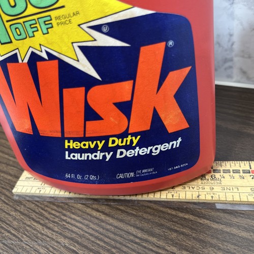 VTG Wisk laundry detergent 64oz Bottle 20% Full 80s 90s Prop | eBay