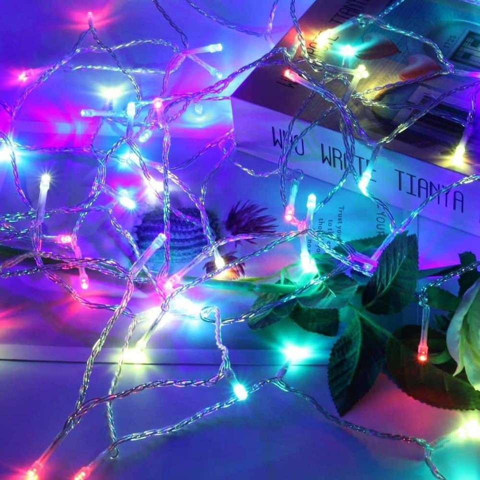 66 Ft. Multi-Colored String Lights Outdoor/Indoor, 200 Led Christmas ...