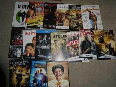 Lot of 16 Different DVD Rental Store Backer Cards for Popular Movies | eBay