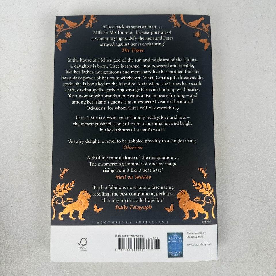 Circe by Madeline Miller Paperback Book English Like New 9781408890073 ...