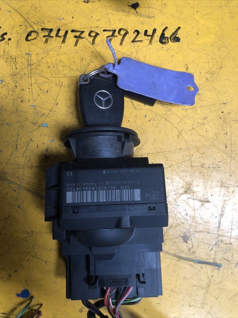 MERCEDES BENZ SPRINTER W906 Ignition Switch & 2 Key Fobs A9069004001 ...