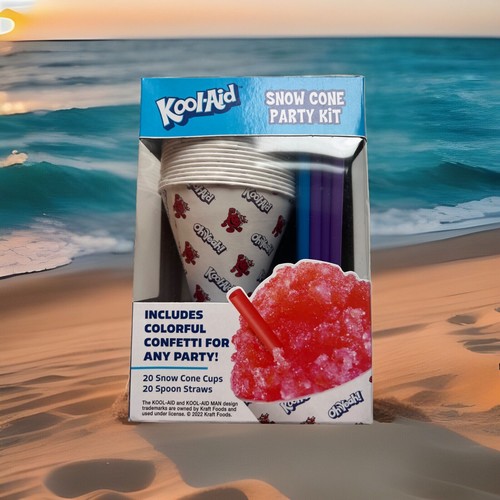 Kool-Aid Snow Cone Party Kit 20 Cones And Straws 6 Total for sale ...