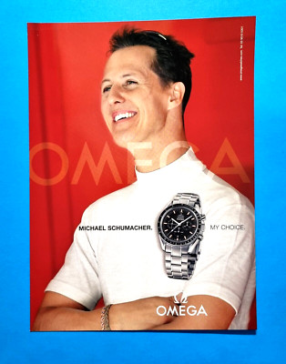 MICHAEL SCHUMACHER Formula One - in OMEGA Magazine WATCH Print Ad | eBay