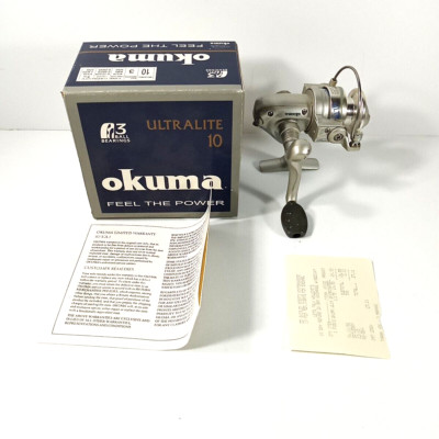 VTG 90's OKUMA ULTRA LIGHT 10 LITE SPINNING REEL IN BOX STEEL | eBay