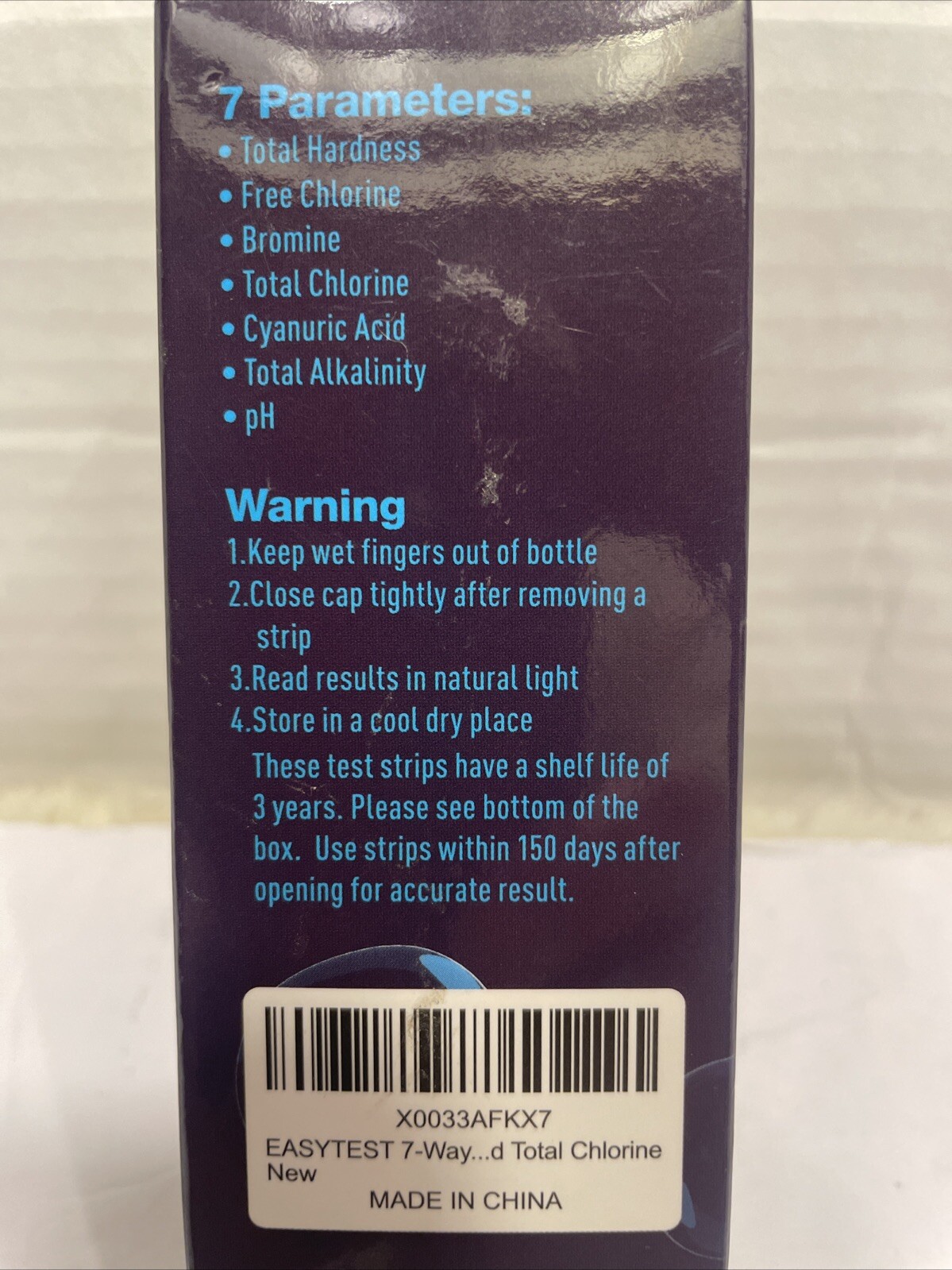 EASYTEST 7-Way Pool Test Strips 150 Strips Water Chemical Testing for ...