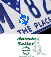 EV Electric Vehicle Number Plate Stickers Two (2) 30 Mm Wide Each for ...