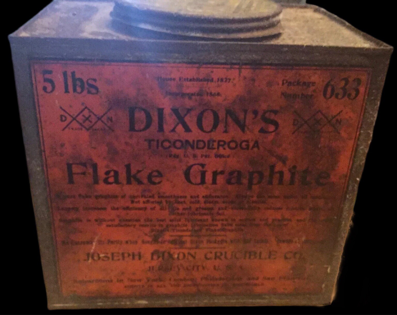 Vintage Dixon Flake Graphite Tin 633 | eBay