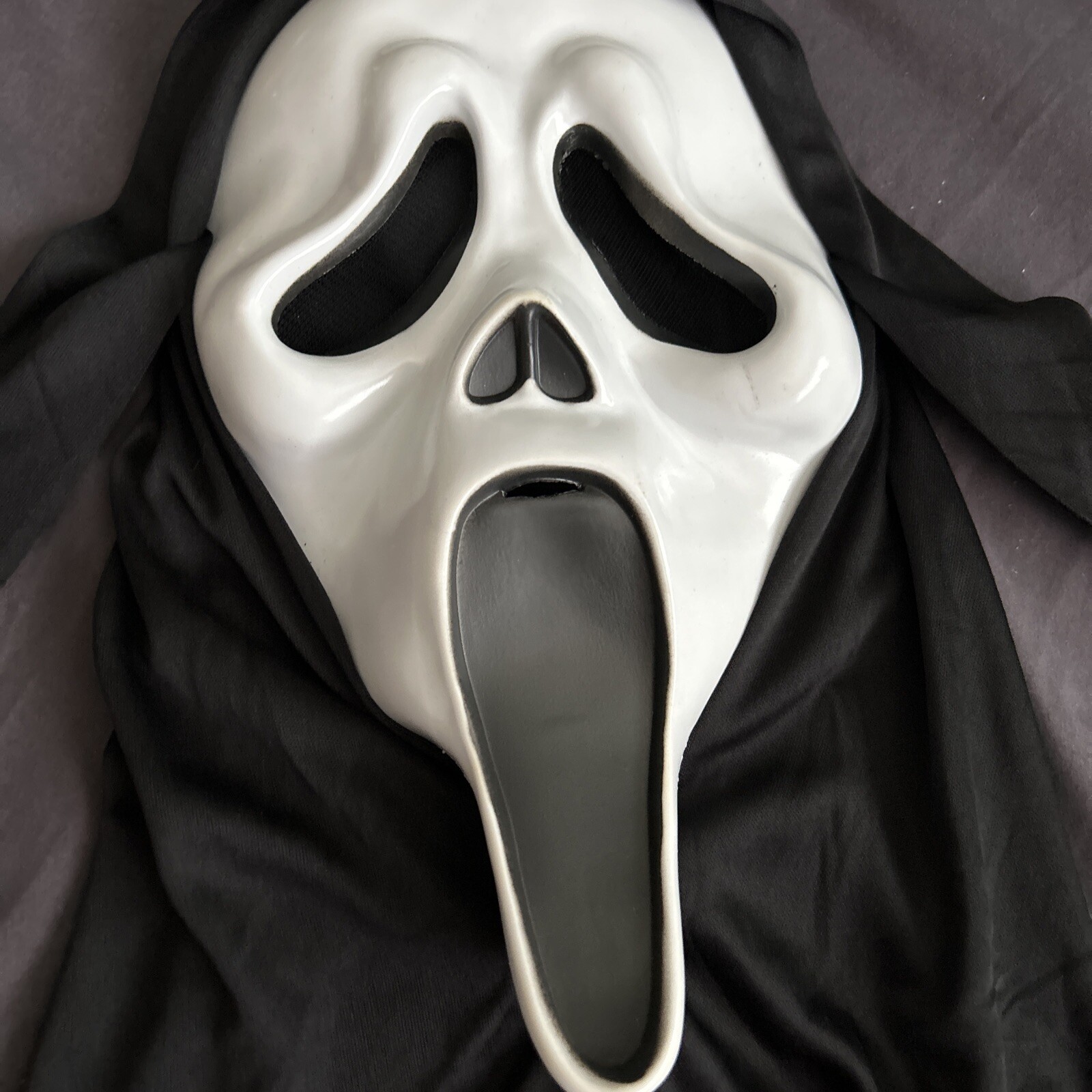 Scream Movie Ghost Face Lives Hood Halloween Costume Mask Fun World ...