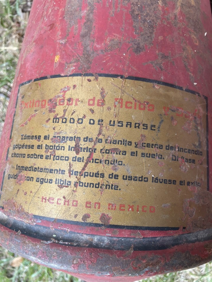 Rare Condor Mexico Antique Fire Extinguisher Large Plumb-Bob Cone Shape ...
