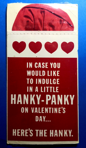 Vintage Hallmark Crown Valentine's Day Red Silk Hanky Sealed Pkg Card ...
