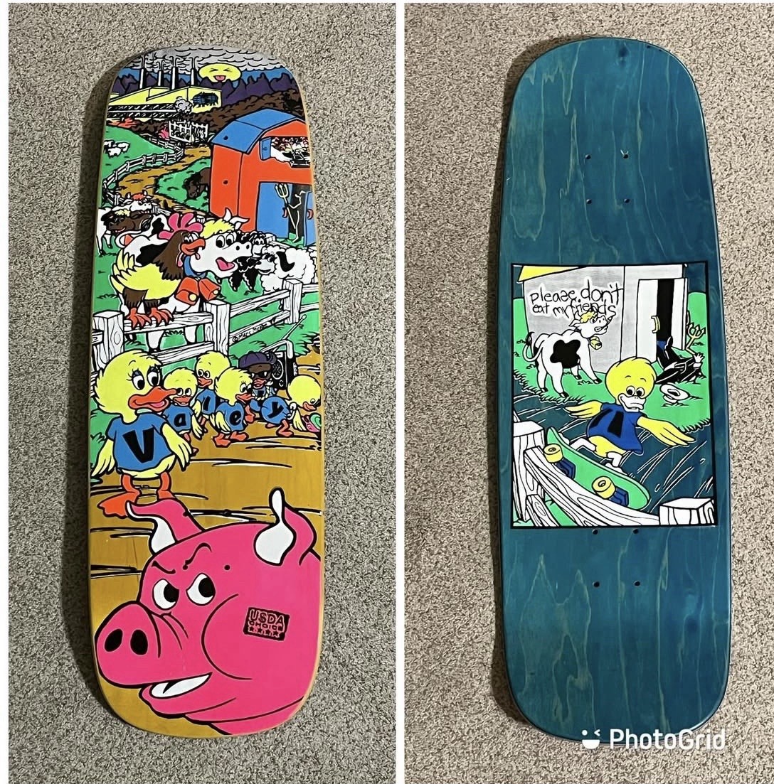 World Industries Mike Vallely Barnyard Prime Reissue Deck OG Shape Screened