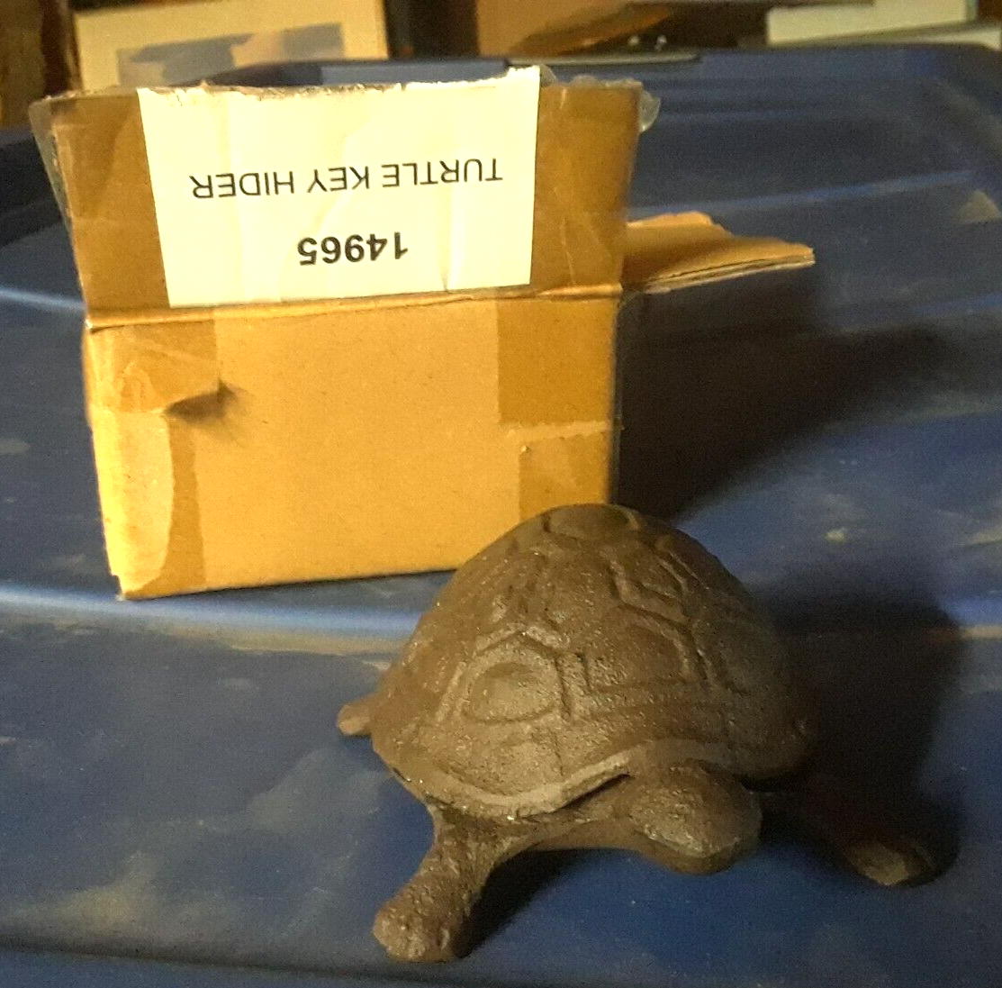Hide A Key In Safe Cast Iron Turtle Key Hider Garden Outdoor Decoration ...