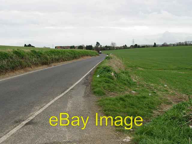 Photo 6x4 View along Crispe Road, the roofs of Acol village just ...
