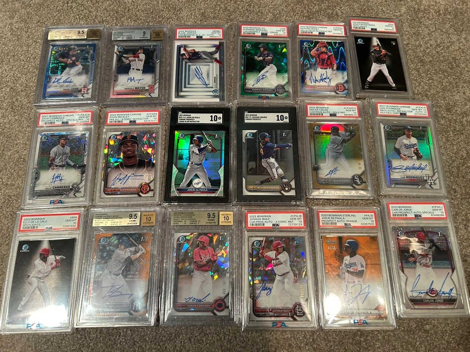 Gold Level Bowman Baseball Mystery Pack w/PSA BGS SGC Slabs, Autos ...
