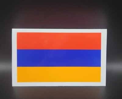 ARMENIAN FLAG STICKER 3X5 w/ Transfer Tape Quality Bumper Vinyl Sticker ...