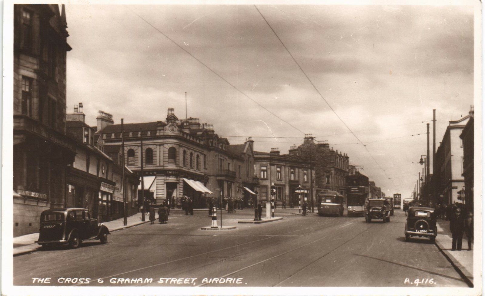 Airdrie. The Cross & Graham Street # A.4116 by Valentine's. Tram. | eBay UK