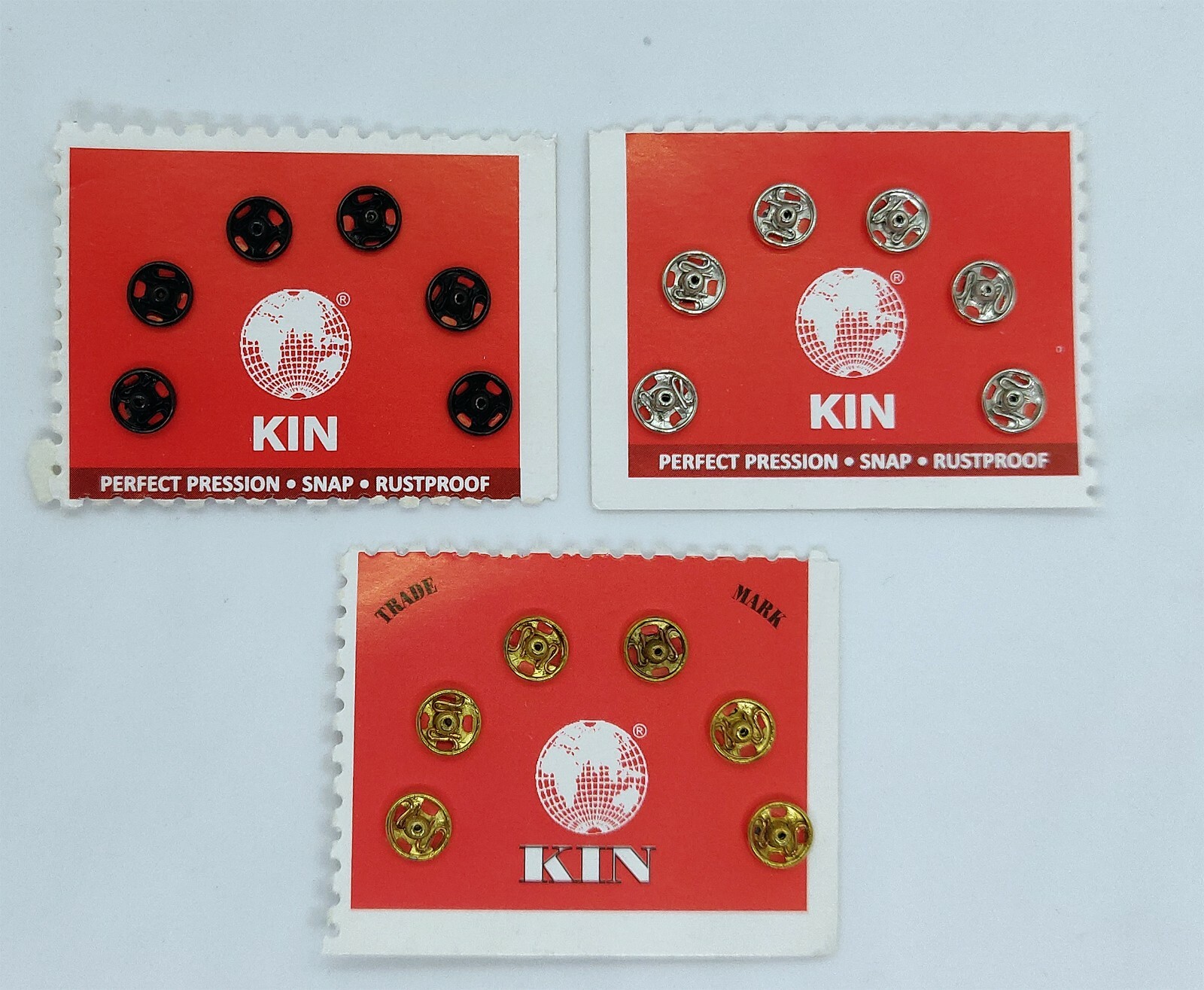 POPPERS SNAP FASTENERS PRESS STUD SEWING CRAFT FABRIC CLOTHING Black ...