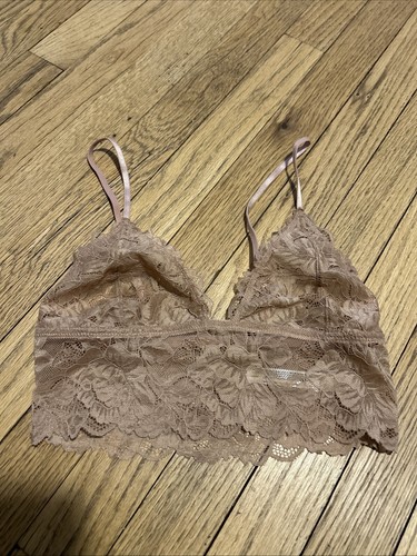 Intimately Free People Everyday Lace Longline Bralette Tan Size XS | eBay