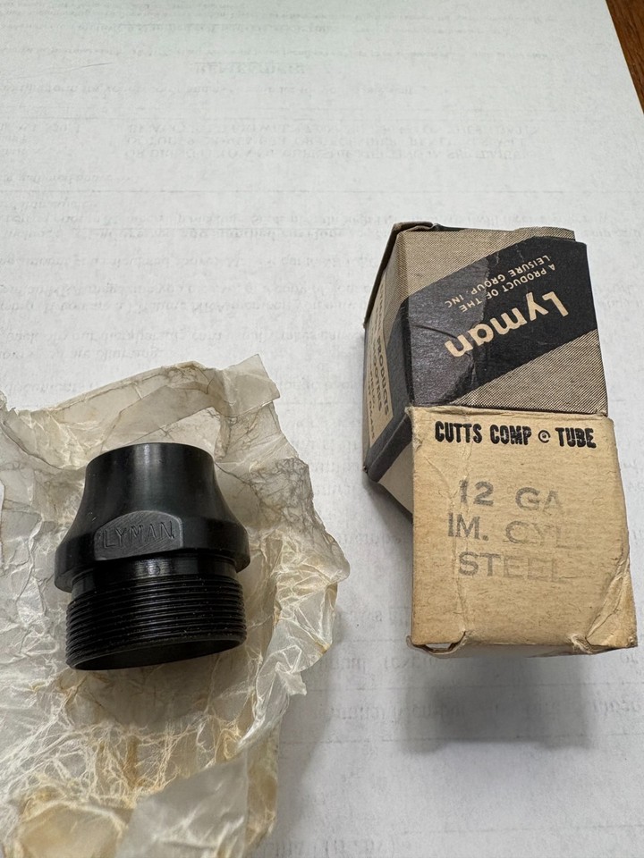 Vintage Lyman Shotgun CUTTS COMP Choke Tube 12 GA IM. CYL. STEEL ...