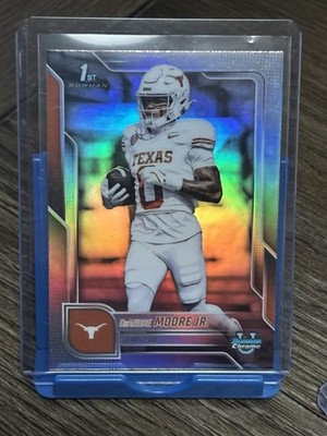 2025 Bowman University Chrome - Deandre Moore Jr. #183 Refractor (RC ...