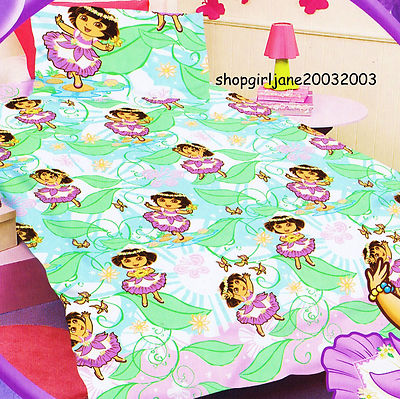 Dora the explorer - Flower Girl - Single/Twin Bed Quilt Doona Duvet ...