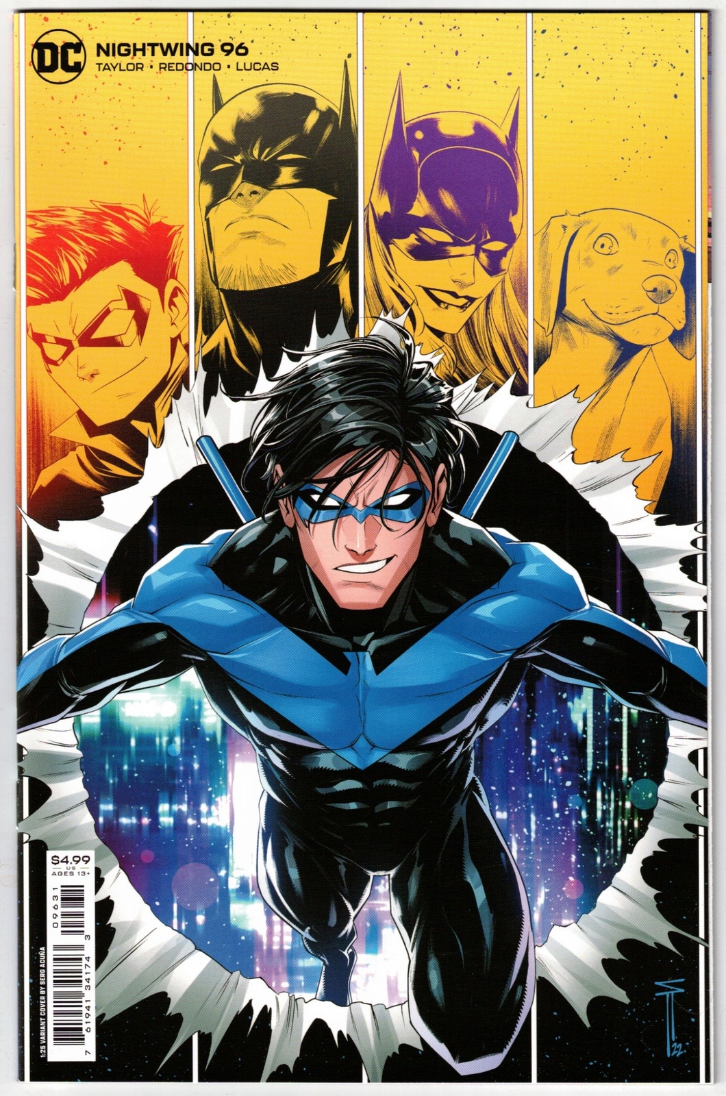Nightwing #96 Serg Acuña Cardstock Variant Cover (DC Comics November ...