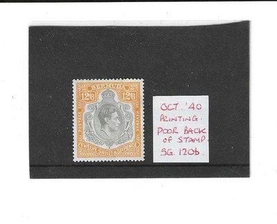 Bermuda KGVI 1938-1953 12s 6d Keyplate SG120b (Oct 40 Printing) MM-Poor ...