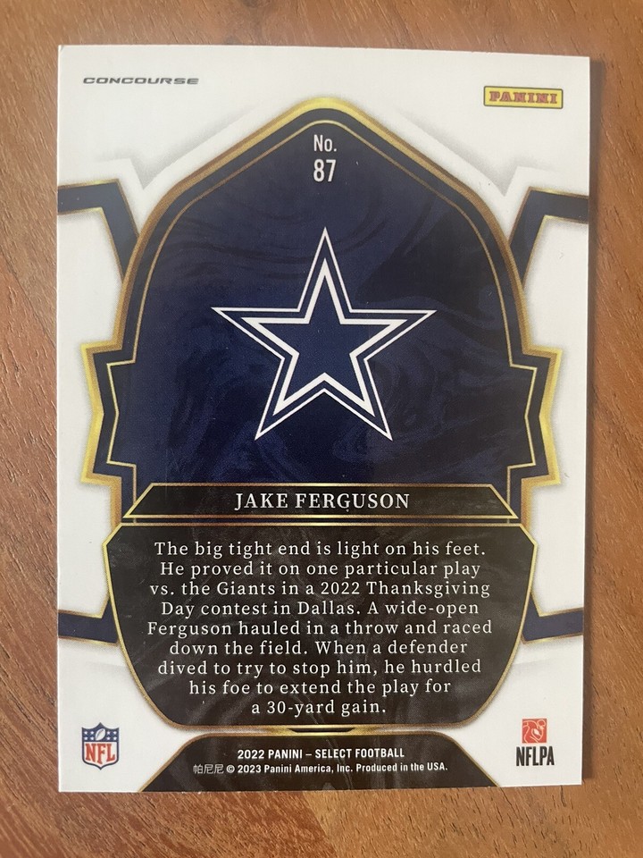 JAKE FERGUSON 2022 SELECT MINT RC ROOKIE CARD DALLAS COWBOYS | eBay