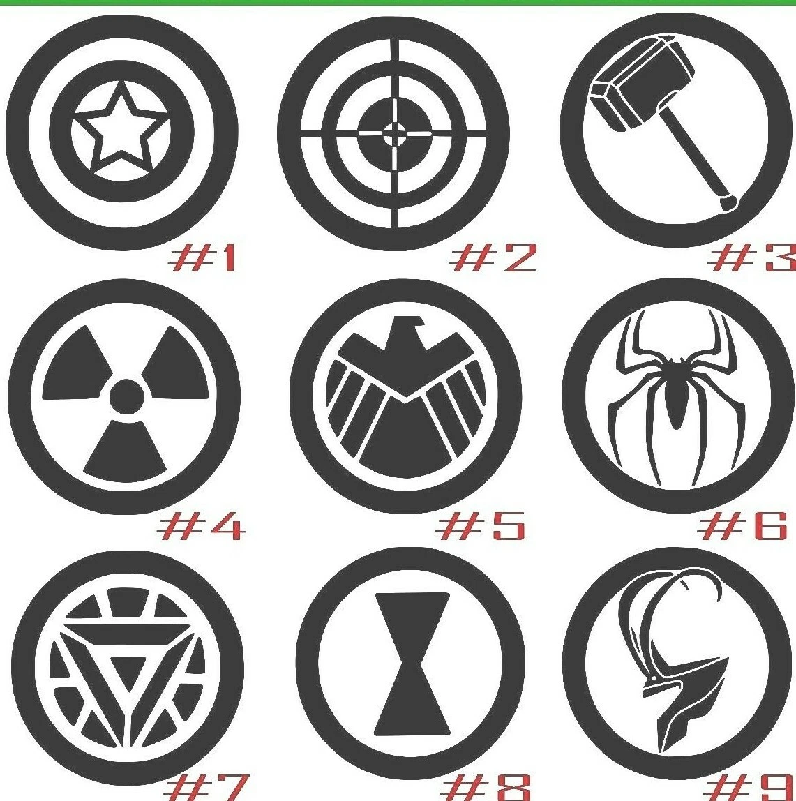 All Marvel Heroes Symbols
